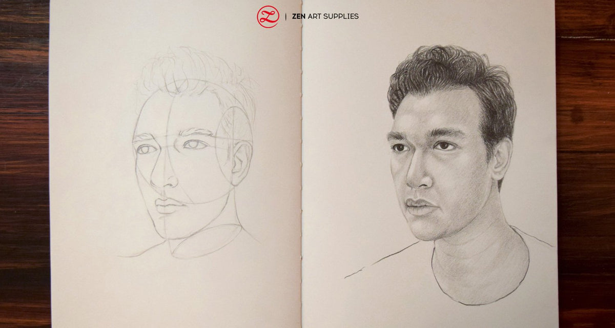 How To Draw 3/4 View Face: Step-by-step – ZenARTSupplies | Inspiring ...