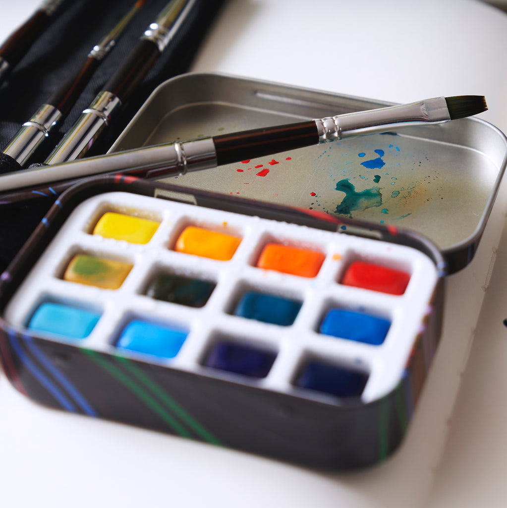 Pocket Watercolor Paint Set 12 Essential Colors – ZenARTSupplies ...