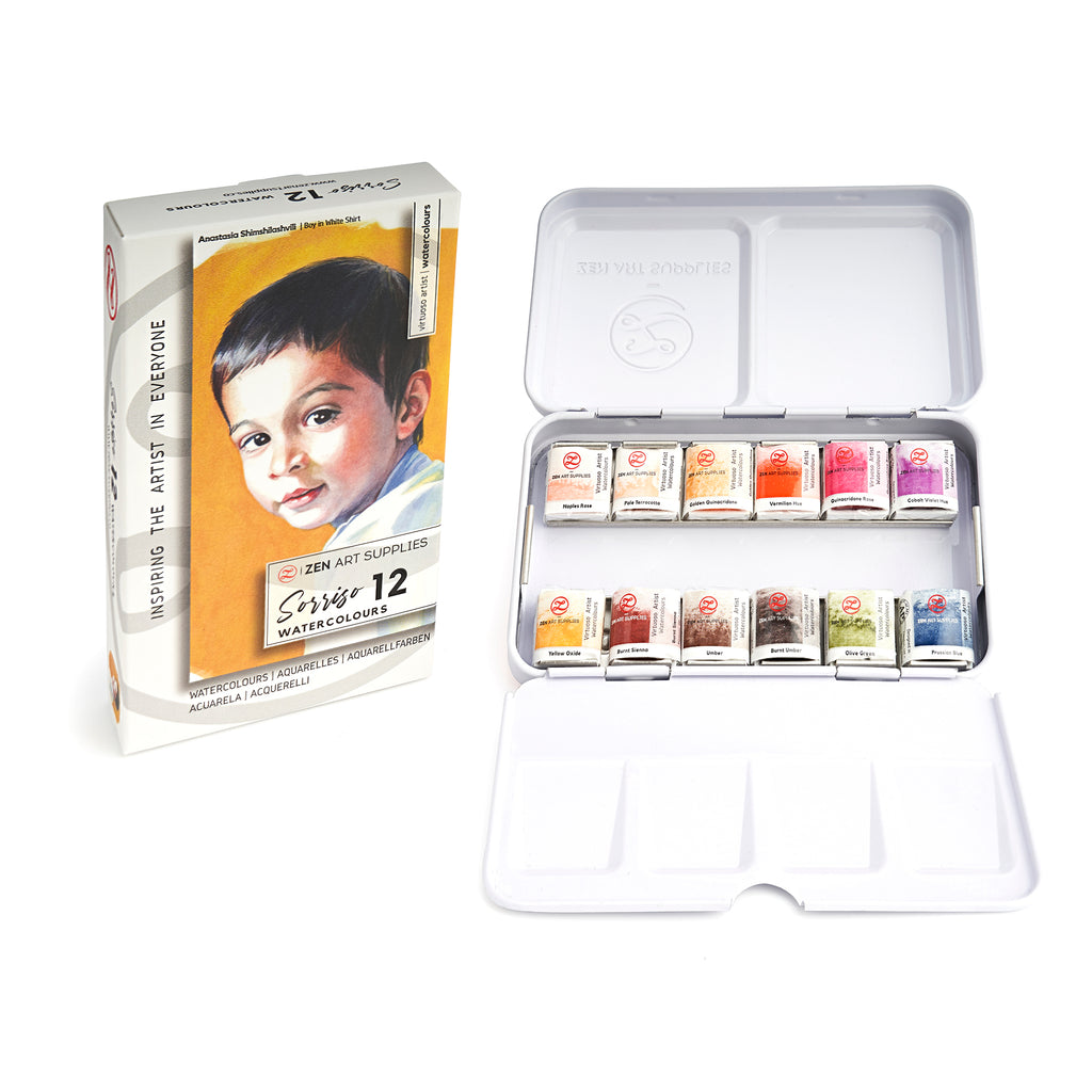 Travel Watercolor Paint Set for Portraits – ZenARTSupplies ...